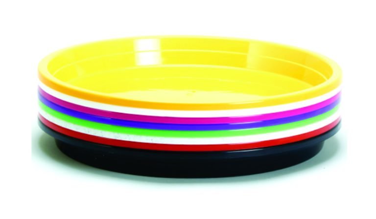 16 inch Plate | Black, Brown, Multicolor | Saucer for Pots UV Treated ...